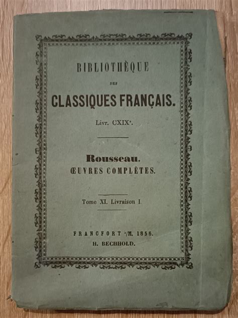 J J Rousseau Oeuvres complètes Tome XI Correspondance