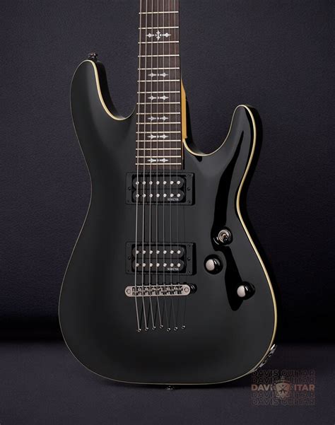 Schecter Omen-7 - Gloss Black - Davis Guitar