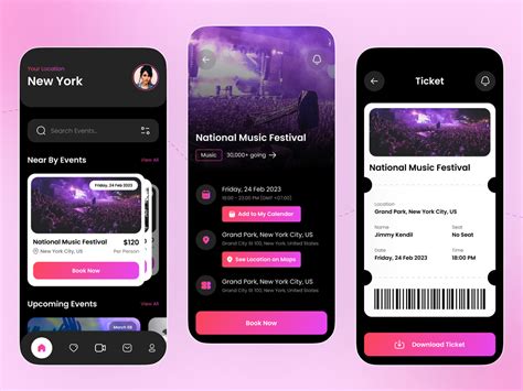 Event Ticket Booking Mobile App UI Design On Behance