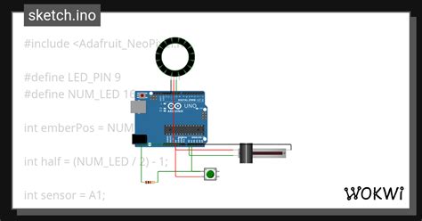 NeoPixel Ember Grow Wokwi ESP STM Arduino Simulator
