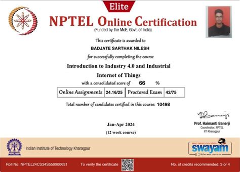 sarthak badjate on linkedin nptel industry iot