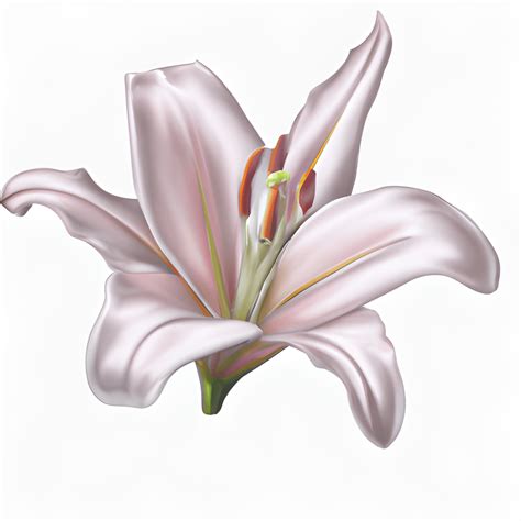 Hyper Realistic Lily Blooming Drawing · Creative Fabrica