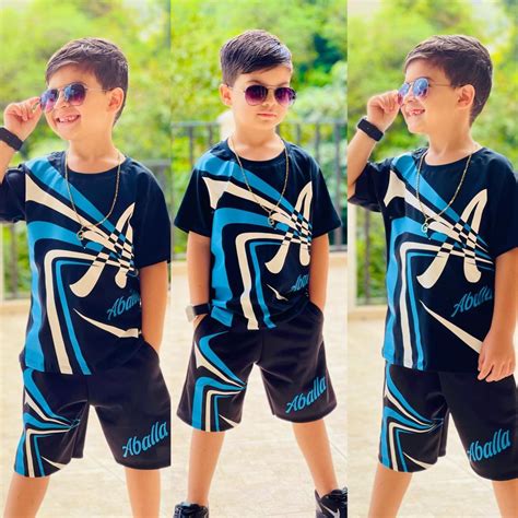 Conjunto Juvenil Masculino Camiseta E Bermuda Infantil Menino Veste 2 4
