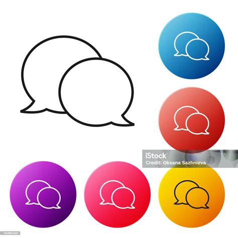 흰색 배경에 격리 된 검은 선 음성 거품 채팅 아이콘입니다 메시지 아이콘입니다 통신 또는 댓글 채팅 기호입니다 아이콘 다채로운