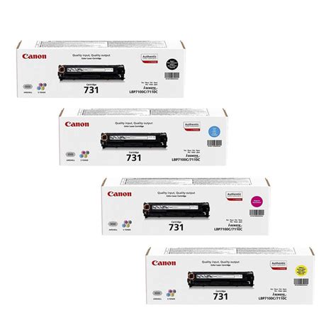 Canon 731 4 Color Set Of Toner Cartridges For Canon I Sensys Mf8230cn
