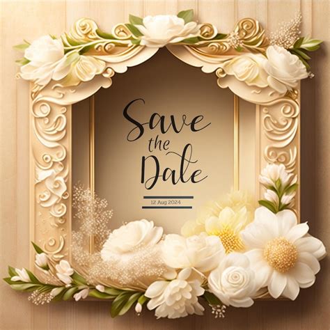 Premium Psd Regal Golden Frame Wedding Invitation For Siah And Dhruvluxurious Classical Pillar