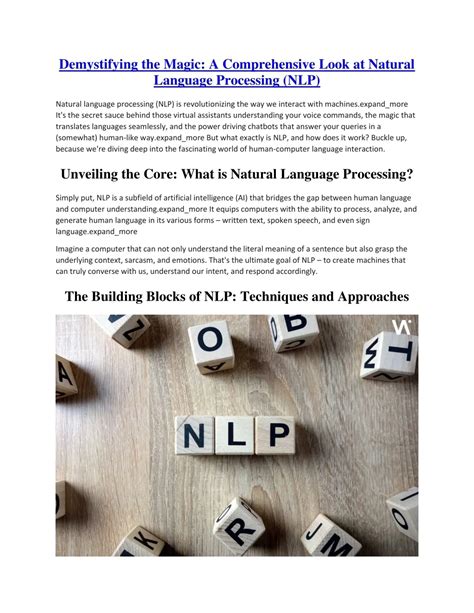 Ppt Demystifying The Magic A Comprehensive Look At Natural Language Processing Nlp
