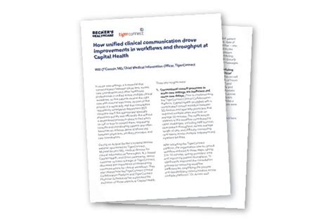 Tigerconnect On Linkedin How Unified Clinical Communication Drove