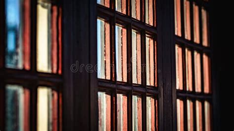 Window With Typical Small Authentic See Throughs Stock Image Image Of