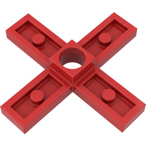 Lego Red Propeller 4 Blade 5 Diameter With Rotor Holder 3461 Brick