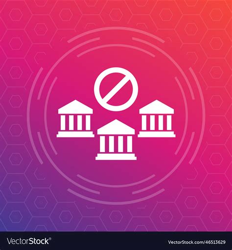 Bank Sanctions Icon Design Royalty Free Vector Image