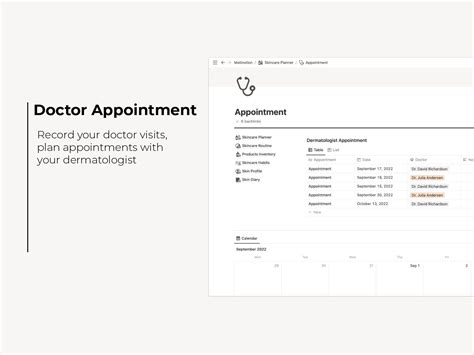 Skincare Tracker Notion Template Notion Skincare Template Skincare