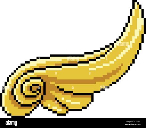 Vector Pixel Art Isolated Wing Hairpin Stock Vector Image And Art Alamy