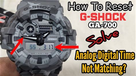 How To Reset G SHOCK GA 700 Watch Analog Digital Time Not Matching
