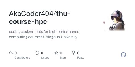 GitHub AkaCoder Thu Course Hpc Coding Assignments For High Performance Computing Course At