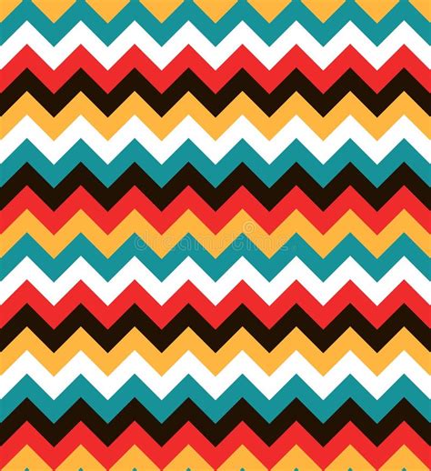 Teste Padrão De Ziguezague Sem Emenda Colorido Brilhante Fundo Abstrato