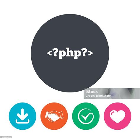 Php Signe Icône Langage De Programmation Symbole Vecteurs Libres De