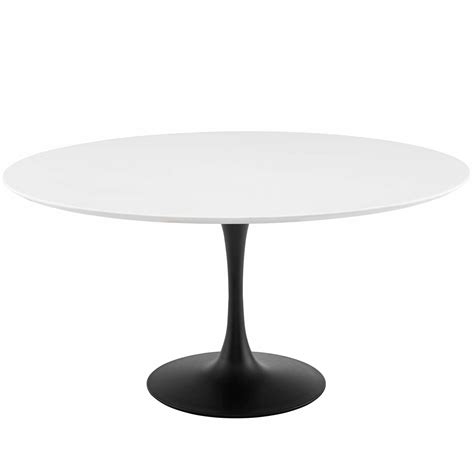 Modway Lippa 60 Round Wood Dining Table Eei 3524 Black White