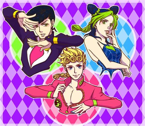 Kujo Jolyne Giorno Giovanna And Higashikata Josuke Jojo No Kimyou Na