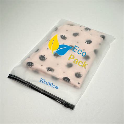 ≡Пакет слайдер з логотипом ЗІП 20х30см матовий з чорним замком ЗІП замок друк логотипу від