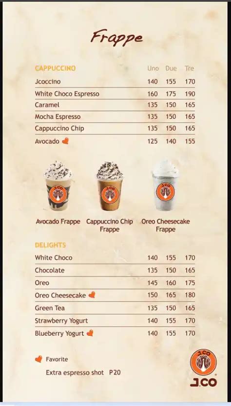 Jco Donuts Philippines Menu And Prices July 2024 Philmenu