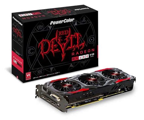 Placa De Video Power Color AMD RX 480 8GB GDDR5 AXRX 480 8GBD5 3DH OC
