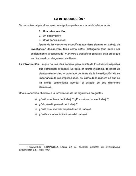 ejemplo de introducción de un trabajo de investigación Brainly lat
