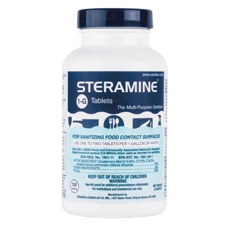 Royal Industries Steramine Sanitizing Tablets