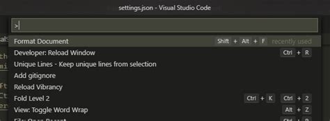 Command Palette Should Have The Mru Command Selected When Opened
