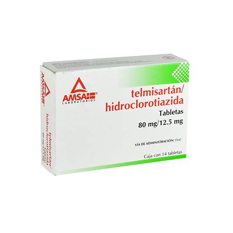Telmisartánhidroclorotiazida 80mg125mg Caja 14 Tabletas Vitau