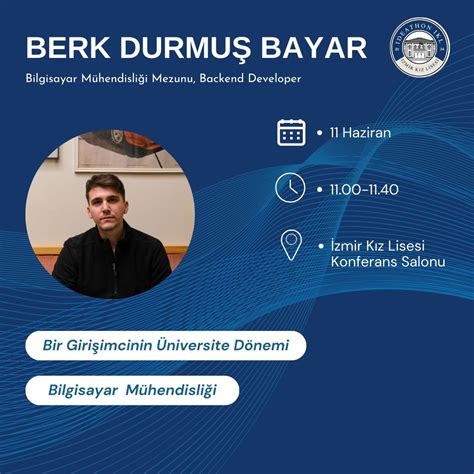 Berk Durmuş Bayar Linkedin‘de İzmir Kız Lisesi Tarafından Düzenlenen