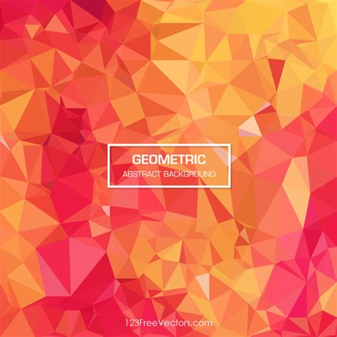 Yellow Pink Polygonal Pattern Background Template