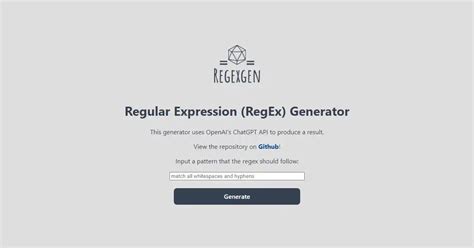 Regex Generator Code Assistant Ai Tool Beyond The Ai