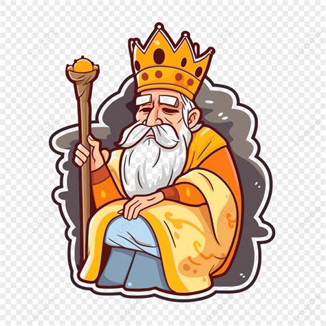 有趣的卡通國王坐著拿著權杖 向量卡通有趣卡通片eps圖案素材免費下載，可愛卡通圖片，尺寸4267 × 4267px Lovepik