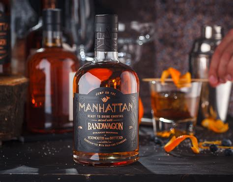 Pre Mixed Cocktail Label Design Manhattan 12 Images Behance