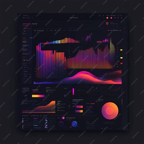 futuristic user interface with graphs and charts futuristic user interface design premium ai