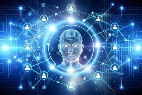 Abstract Vector Illustration Of Ai Driven Digital Identity Elements With Biometric Patterns And