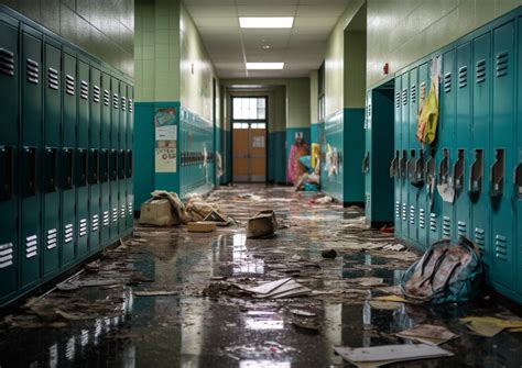 Premium Ai Image Arafed Hallway With A Bunch Of Trash And A Bunch Of