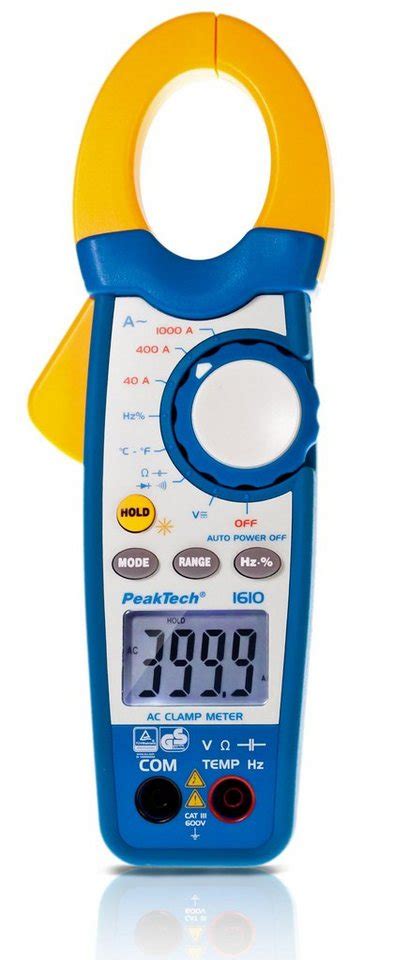 Peaktech Strommessgerät Peaktech 1610 ~ Stromzangenamperemeter Mit