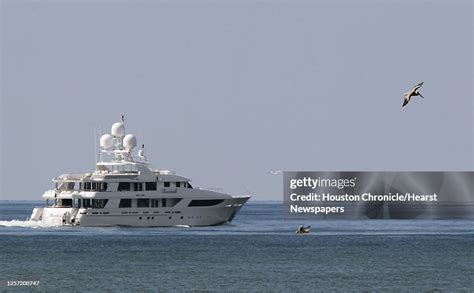 Tilman Fertittas Yacht Boardwalk Nears A Kayaker Along The Galveston