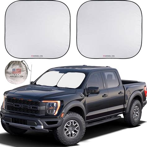 Econour Accordion Truck Windshield Sun Shade Sun Visor For Truck Fits