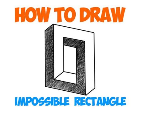 How To Draw An Impossible Square Or Rectangle Easy Step By Step