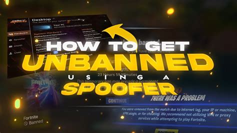 How To Get Unbanned On Fortnite Using A Spoofer Youtube