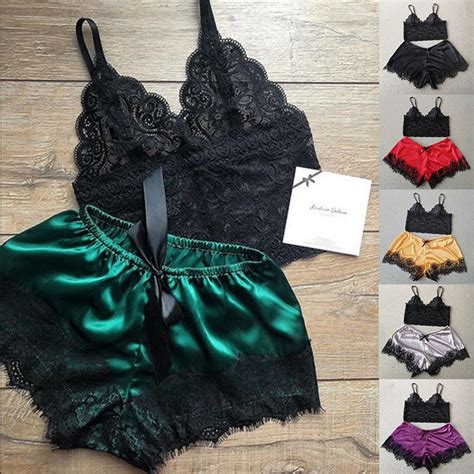 Roupa Erótica Sexy Pijama Suspensório De Renda Preta Calção Multicolor