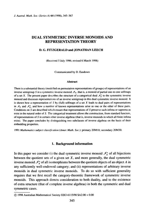 Pdf Dual Symmetric Inverse Monoids And Representation Theory