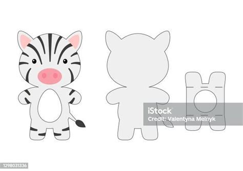 귀여운 다이 컷 얼룩말 초콜릿 계란 홀더 템플릿 부활절 달걀소매 종이 상자 인쇄 가능한 색상 구성표입니다 레이저 절단 벡터 템플릿 격리된 벡터 패키징 디자인