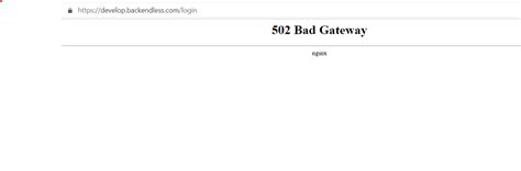Unable To Login Console Application Bad Gateway General