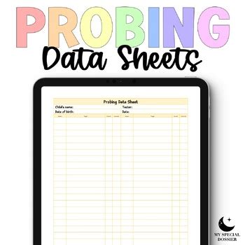 Data Sheet For ABA Special Education Assessment And Probing TPT