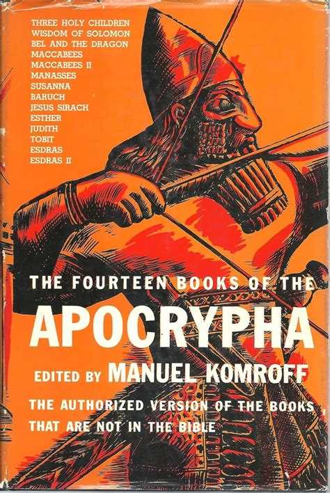 The Fourteen Books Of The Apocrypha Manuel Komroff Books