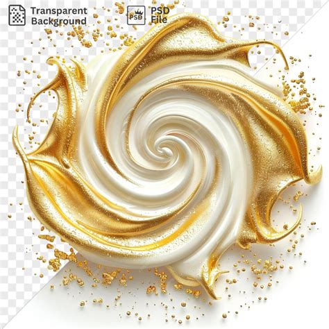 Premium Psd Amazing Liquid Gold Swirls Vector Symbol Opulent Swirl Of